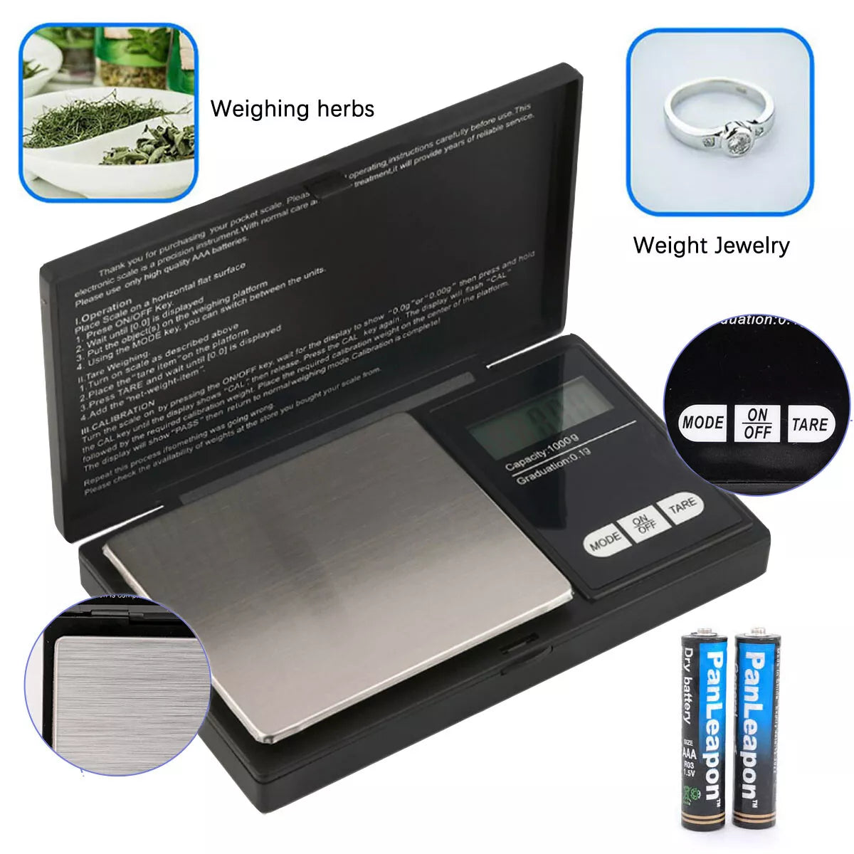DigiWeigh DW-600BS Precision Digital Scale – 600g x 0.1g | Troy, Gram ...